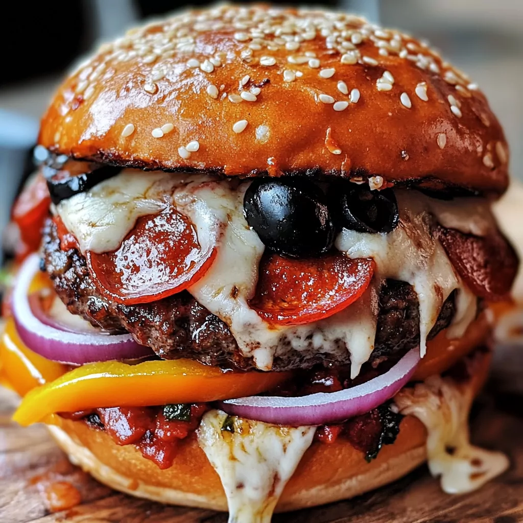Pepperoni Pizza Burgers - Quick Recipes